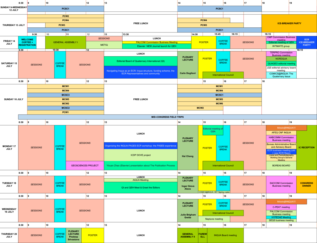 INQUA 2023 Overview – INQUA 2023